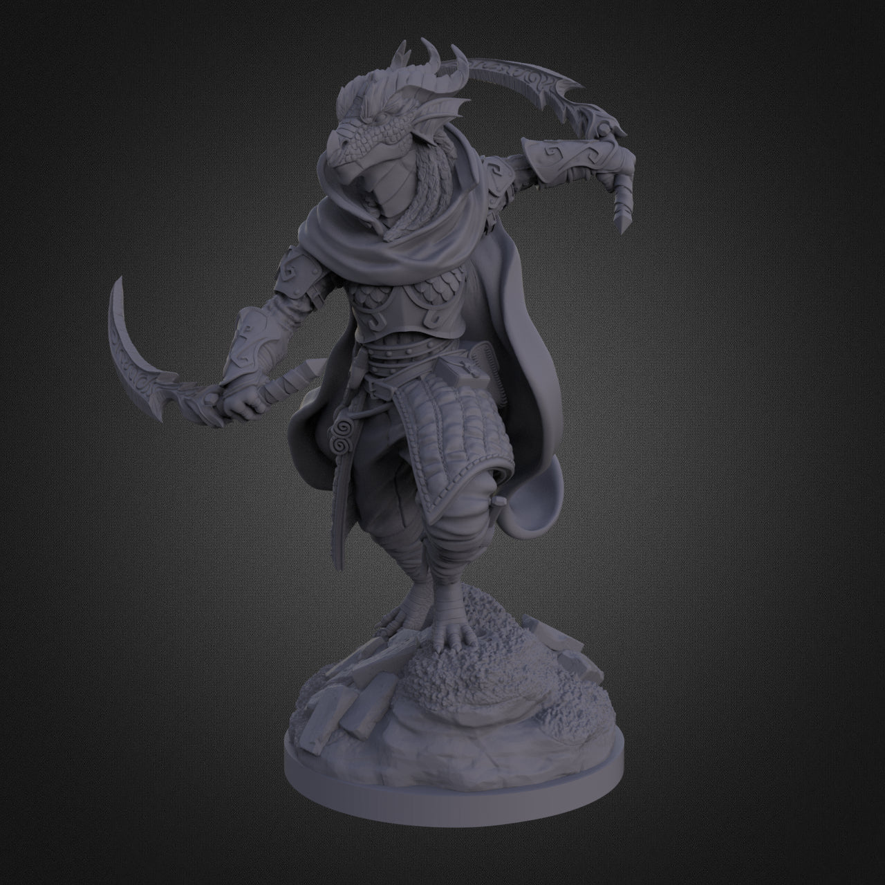 Aether & Alchemist - Female Dragonborn Rogue - DnD/TTRPG Figure/Miniature - Helios3DPrinting