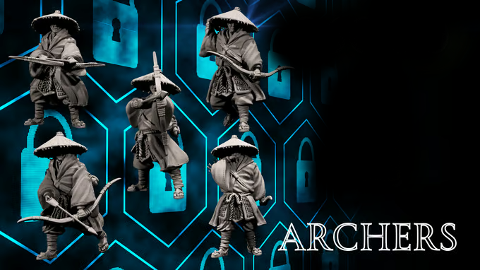 Forged Path - Tokugawa Ronin - Archer - 5 Poses - DnD/Pathfinder/TTRPG ...