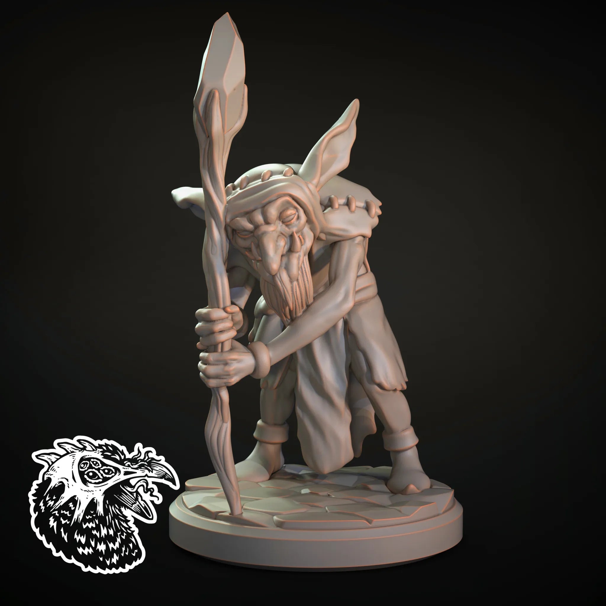 Colossal Raven - Goblin Wizard - DnD/Pathfinder/TTRPG Figure ...